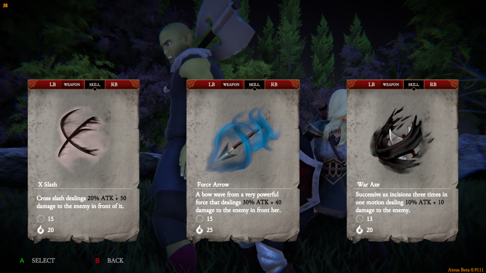 Main Menu Character Selection - Set Equipment Skill - Gamebrott Community