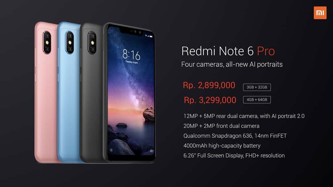 Redmi Note 6 Pro Resmi Meluncur Di Indonesia, Ini Dia Harga Dan ...