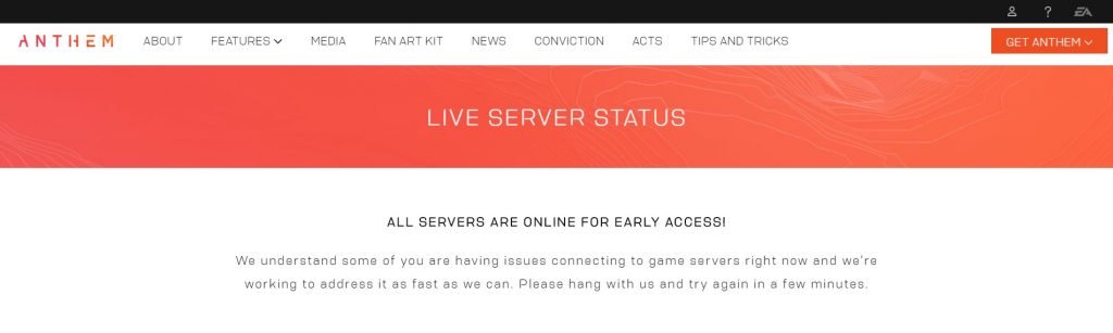 Early Access Anthem Rilis, Server Langsung Crash - Gamebrott.com