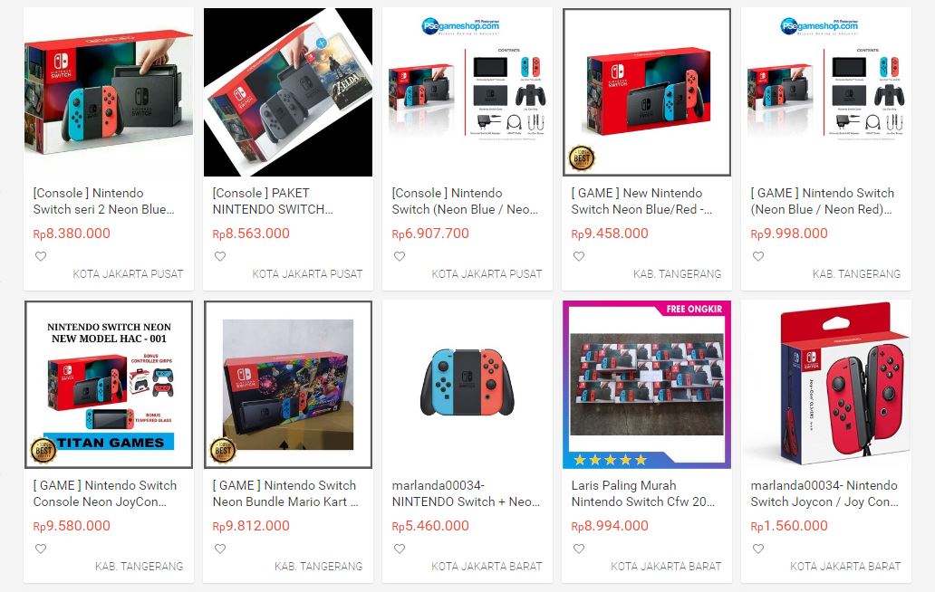 Makin Langka, Harga Nintendo Switch di Indonesia Naik 2x Lipat ...