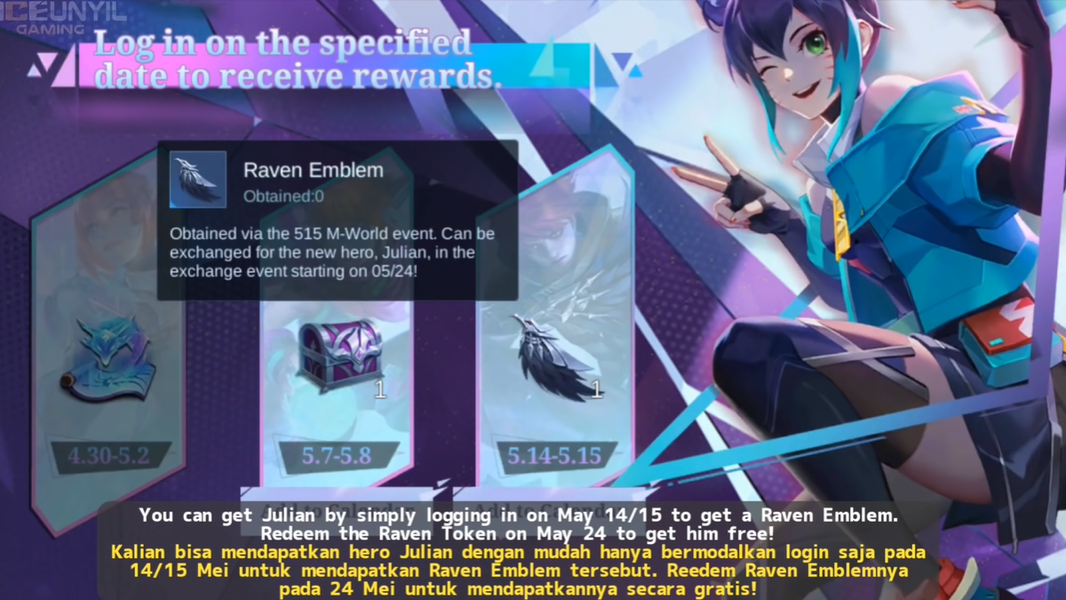 Hero Julian akan Gratis Nanti di Mobile Legends, Ini Cara Dapatkannya ...