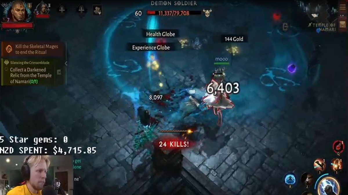 Streamer Diablo Immortal Ini Habiskan 4.000 Dolar untuk Gacha! Hasilnya ...