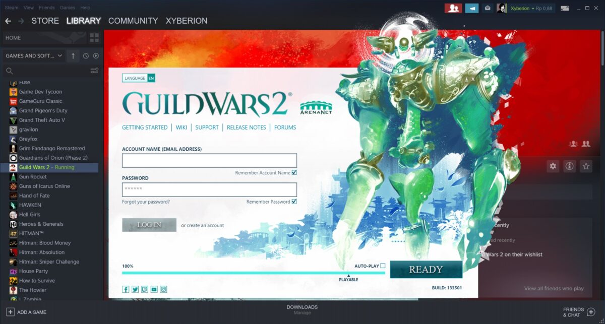 Cara Login dengan Akun ArenaNet di Guild Wars 2 versi Steam - Gamebrott.com