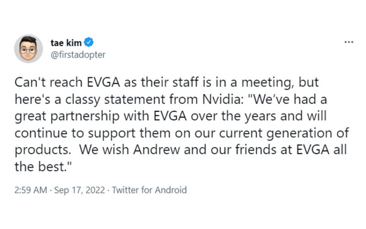 Resmi! EVGA Hentikan Kolaborasi dengan NVIDIA - Gamebrott.com