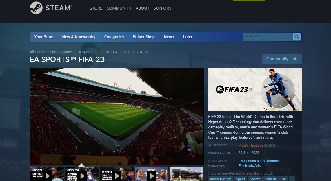 FIFA 23 Kena Review Bomb dari Gamer di Metacritic dan Steam