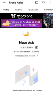 Channel Youtube Muse Asia Sempat Kena Hack Oknum Crypto