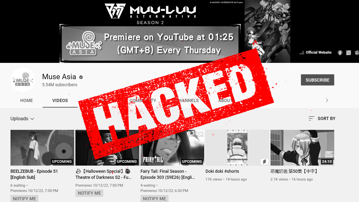 Channel Youtube Muse Asia Sempat Kena Hack Oknum Crypto Channel Youtube Muse Asia Sempat Kena Hack Oknum Crypto
