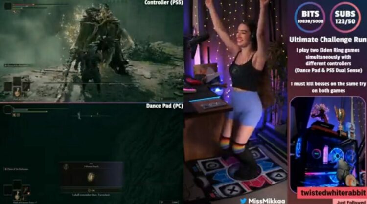 Streamer Ini Mainkan 2 Game Elden Ring Sekaligus Pakai Tangan dan Kaki - Gamebrott.com