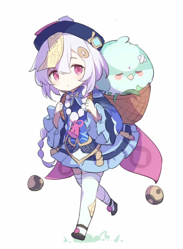 Viral Fanart Qiqi Genshin Impact Menggendong Xiao yang Gemas Banget ...