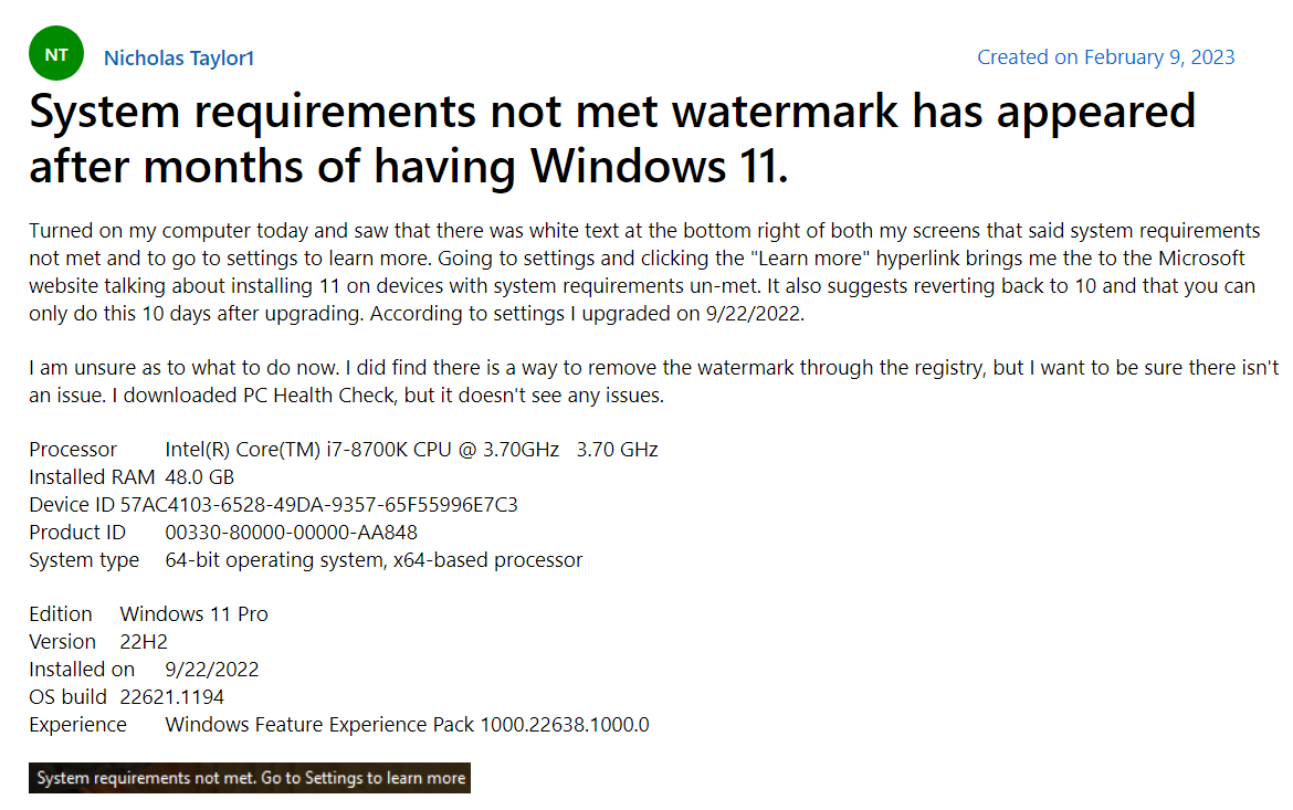Windows 11 Watermark akan Muncul di Perangkat yang Tidak Didukung ...