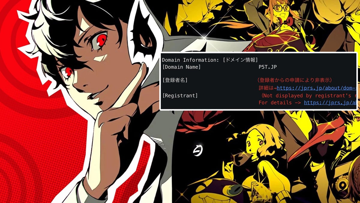 Gamer Temukan Situs Domain P5T.JP, Game Persona 5 Baru?