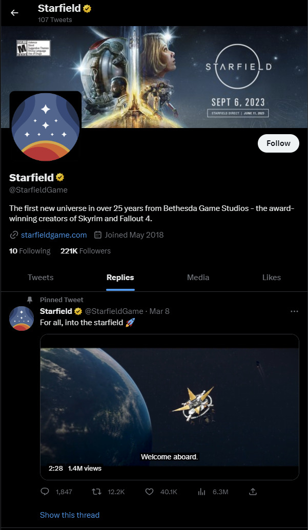 ESRB Berikan Starfield Rating M karena Banyak Unsur Dewasa
