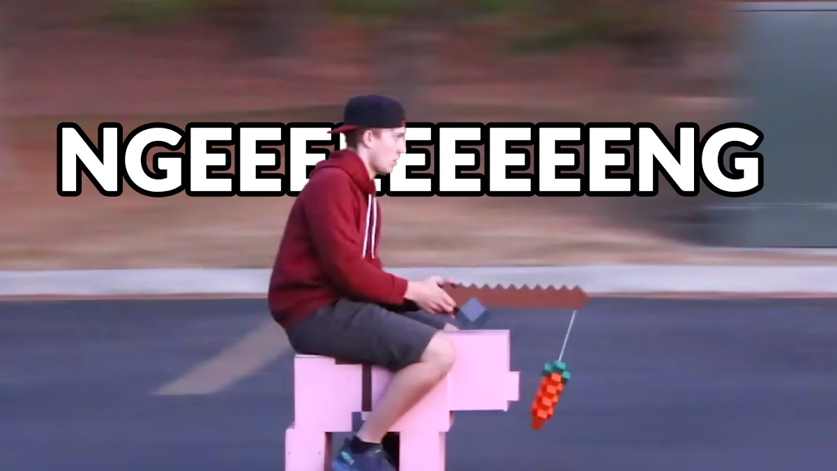 Kreator Ini Buat Pig Minecraft di IRL yang Bisa Ditunggangi