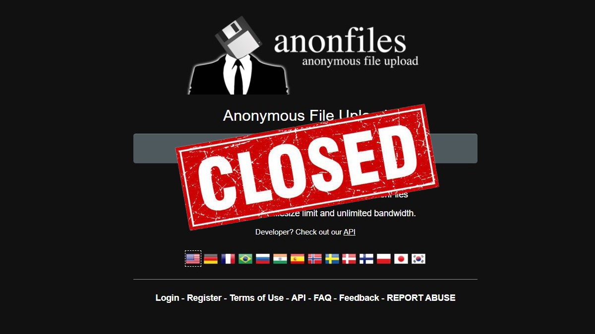 Anonfiles, Layanan Hosting File Telah Tutup Server