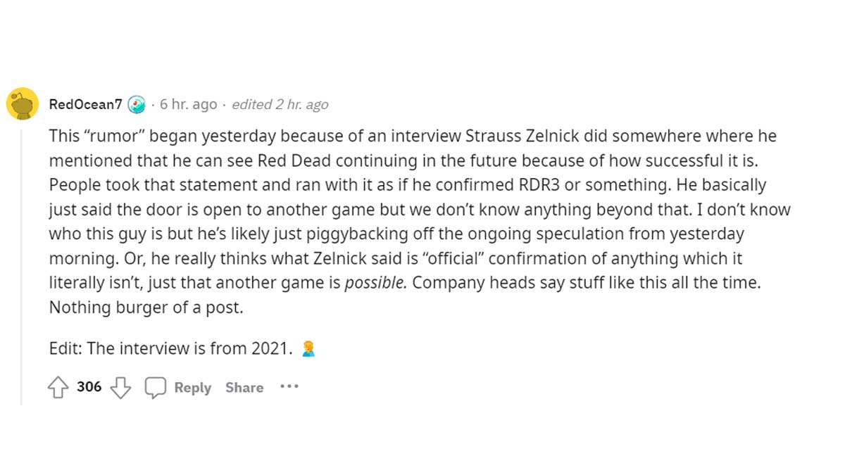 [Rumor] Game Red Dead Redemption 3 Dalam Pengembangan, Apa Benar?