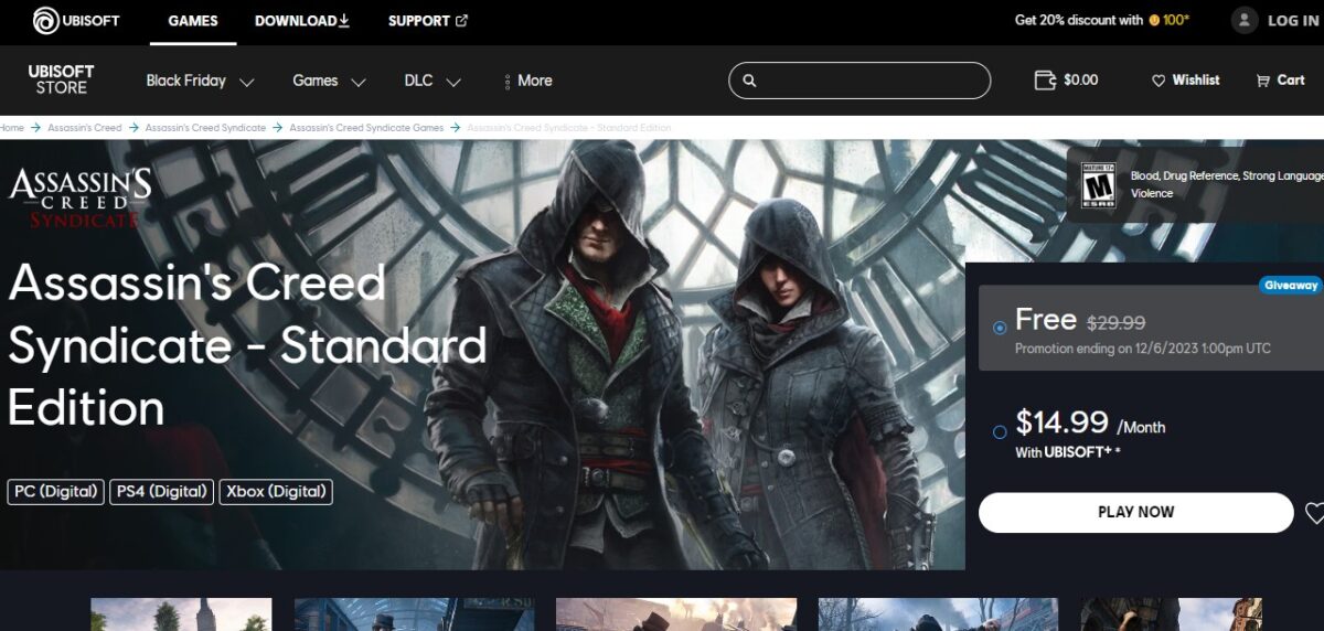 Assassin's Creed Syndicate Gratis dari Ubisoft Buat Gamer