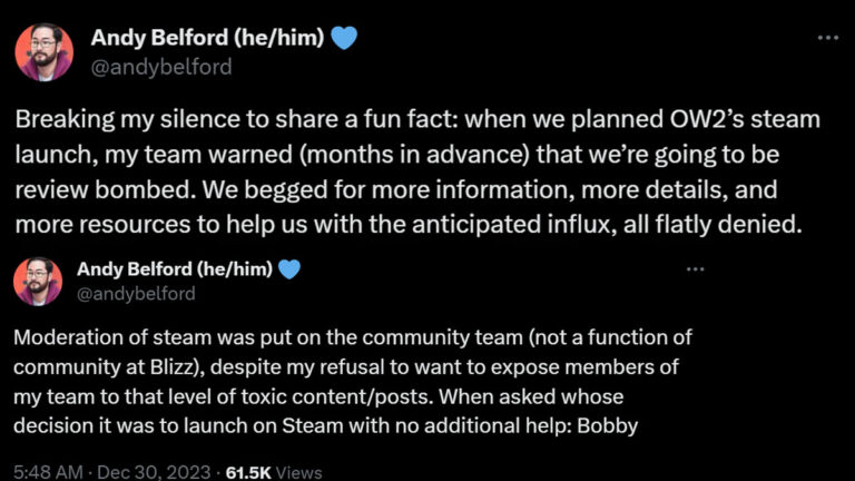 Developer Overwatch 2 Ungkap Masalah Rilis Steam Karena CEO